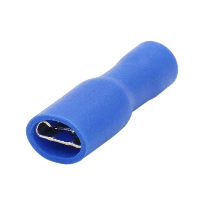 Cosse de câble Femelle 4,8x0,8 isolees Bleu à Drapeau