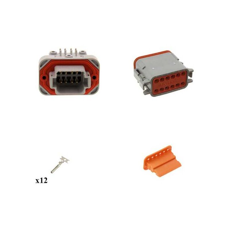 Kit Connecteur DT13 series femelle 12 Voies PCB G003