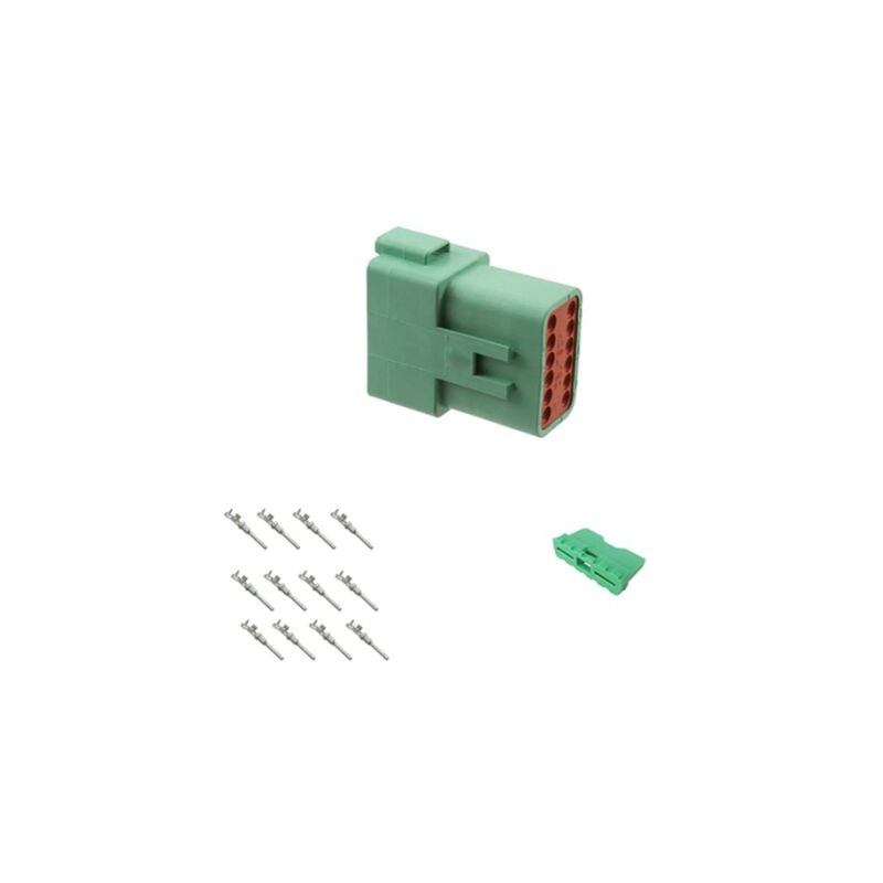 Kit Connecteur DT series femelle 12 Voies vert