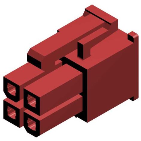 Connecteur Mini Fit rouge mâle 2X2 Voies