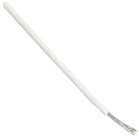 Câble Fil Unipolaire UL Style 1213 AWG 24 Teflon PTFE 600V Blanc