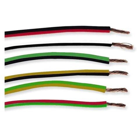 Câble Fil Unipolaire FLRY-B ISO 6722 Classe B Sec. 1,50 mmq Orange/Blanc