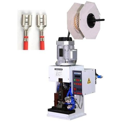 Machine automatique pour dénuder et sertir les cosses avec section de rubanage vertical 24-16 AWG