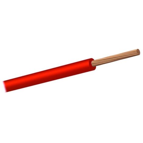 Câble fil unipolaire HT105 section 0,35 mmq Rouge