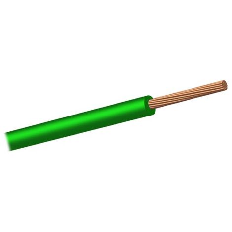 Câble fil unipolaire HT105 section 0,35 mmq Vert