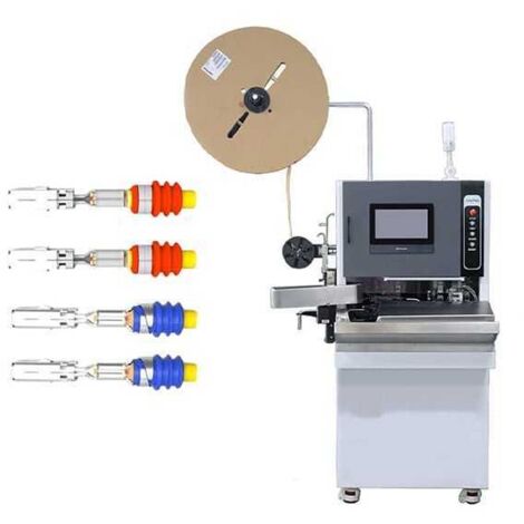 Machine semi-automatique pour coupe, dénudage, sertissage et insertion ...