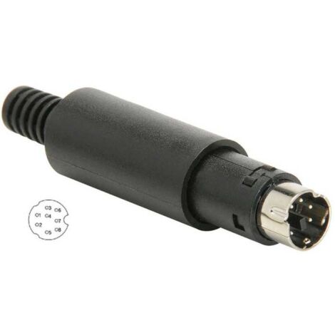 Connecteur Mini din mâle 8 Voies