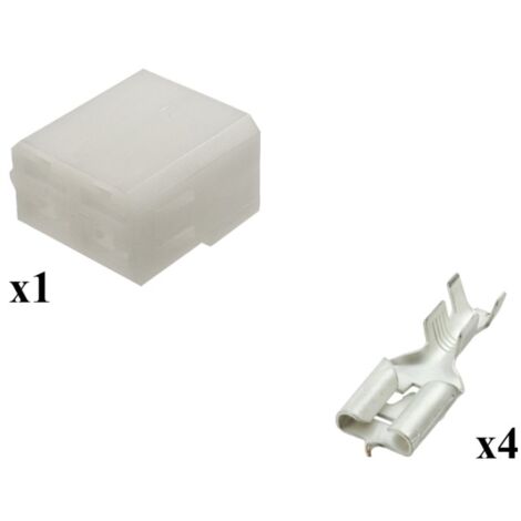 Kit Connecteur Series 250 Faston 6,3 Mâle 4 Voies