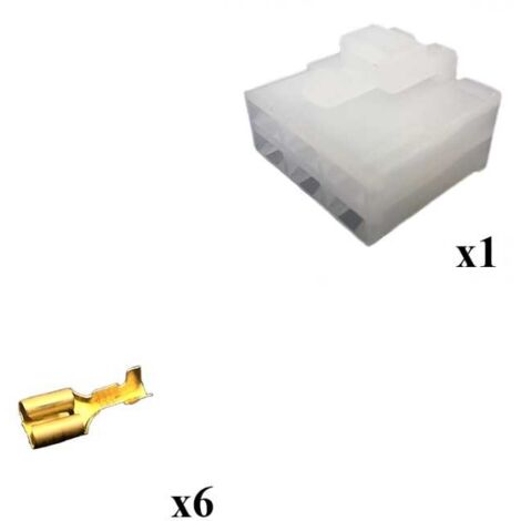 Kit Connecteur Series 250 Faston 6 Mâle 6 Voies
