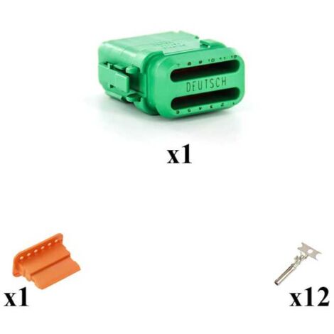 Kit Connecteur DT series Male 12 Voies CE04 Vert