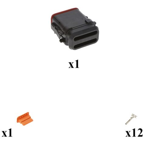 Kit Connecteur DT series Male 12 Voies CE04 Noir