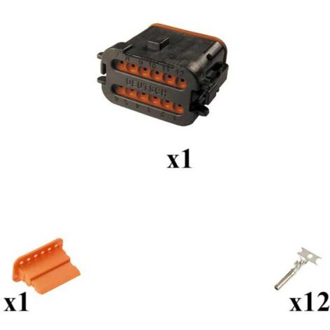 Kit Connecteur DT series Male 12 Voies EP06 Noir