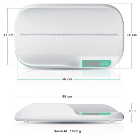 MyBeo Digitale Babywaage mit Display - 20 g bis 20 kg / 2,9 Zoll