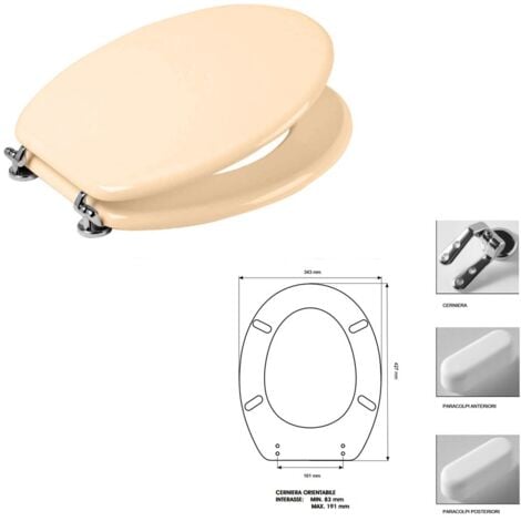 Sedile Colbam con cerniere cromo Ideal Standard Ellisse e Ellisse Piu ...