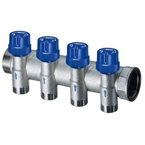 3913 - Collettore componibile di ritorno - Misura 1" - 4 derivazioni 3913 104