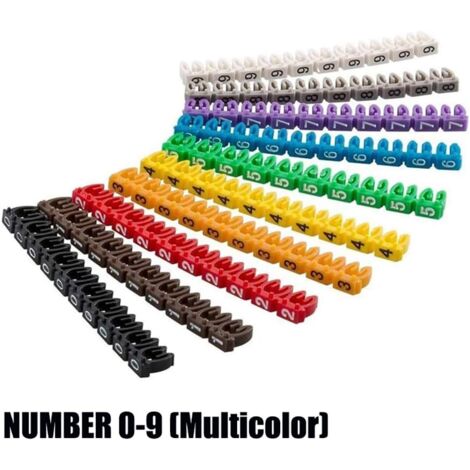 SHINING HOUSE Farbige Drahtmarkierungen 0–9 – Kabelmarkierungen ...