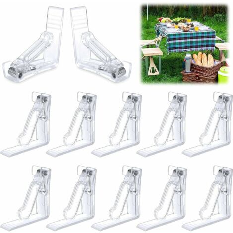 SHINING HOUSE Table Clips 20 Pcs Plastic Tablecloth Clips Adjustable ...
