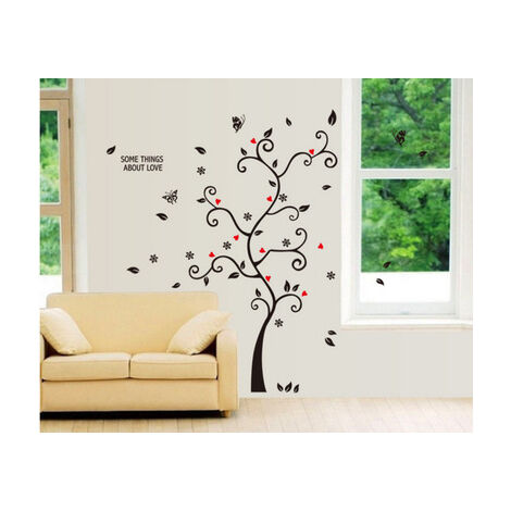 SHINING HOUSE set of Wall Stickers Tree of Happiness Pattern Creative Removable Wall Sticker Deco Stickers for Bedroom Living Room Decoration