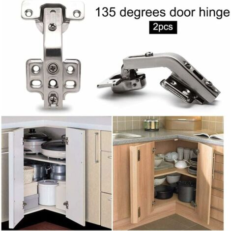 SHINING HOUSE 2Pcs Cupboard Door Hinge Kitchen Door Hinge Folding Cabinet Door Hinges Kitchen Cabinet 135