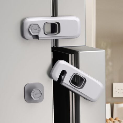 SHINING HOUSE Pieces Baby Safety French Fridge Lock Child Proof Double Door Refrigerator Lock Cabinet Lock