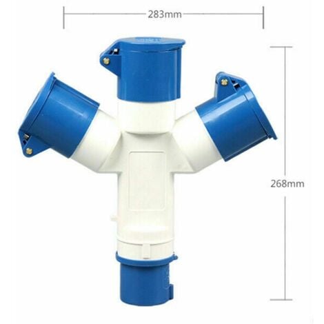 SHINING HOUSE Socket Adapter Cover 3-pole plug 16A 220V Industrial IP44 ...