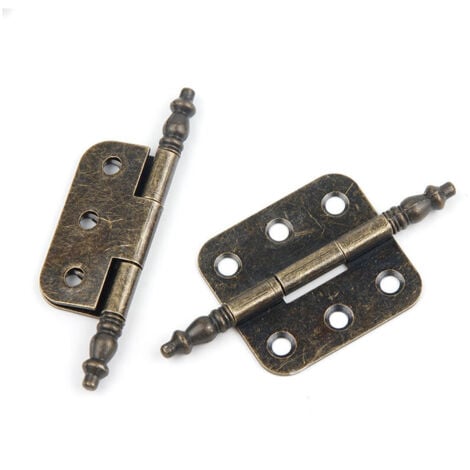 SHINING HOUSE 2PCS Antique Hinges 70 35mm Vintage Cupboard Door Hinge 6 Holes Retro Folding Hinges Decorative Iron Hinge Antique Furniture Door Hinge for Drawer Cabinet Boxes screws not included Whol