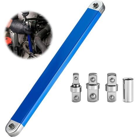 SHINING HOUSE Offset Extension Wrench Multi Purpose Zero Offset Extension Double Ring Ratchet Wrench Tight Reach Extension Wrench Drive Adapters