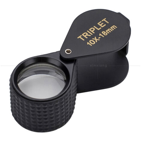 SHINING HOUSE 10x 18 Jewelry Loupe Magnifying Glass Light Achromatic ...