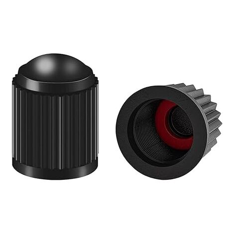SHINING HOUSE PCS Plastic Tire Valve Caps Car Valve Caps Tire Caps with Rubber O Rings SUV Bike Truck Motorcycle Tire Accessories Black