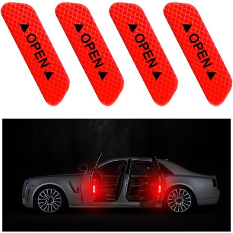 SHINING HOUSE 4Pcs Car Door Sticker, Door Open Reminder Sticker, Anti ...