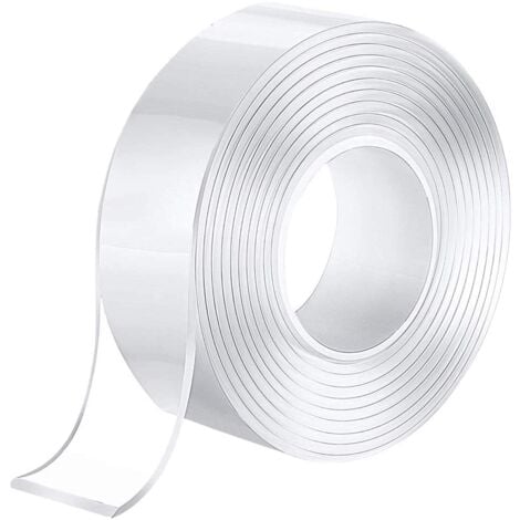 SHINING HOUSE Reusable Nano Adhesive Tape Nano Tape Traceless Washable Adhesive Tape Multifunctional Traceless Double Sided Anti Slip Adhesive for Glass Plastic Wood Metal Paper etc. 3M