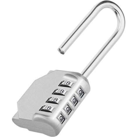 SHINING HOUSE Long Shackle Padlock, 4 Digit Number Padlock Code Locker ...
