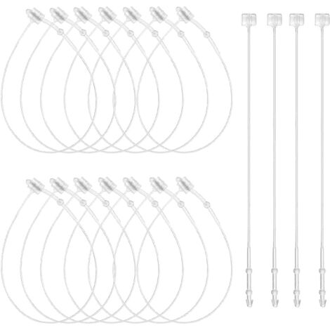 SHINING HOUSE 5000 Pieces Hanging Tag Wires Clear Plastic Fasteners ...