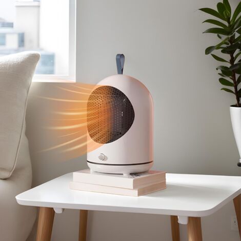 SHINING HOUSE Small Heater 500W Smart Small Room Heater Indoor Space Heater Electric Fireplace Heater white 1219cm