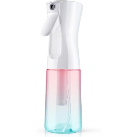 SHINING HOUSE Hair Spray Bottle 200ml Refillable Hairdresser Face Sprayer Reusable Empty Mist Spray Bottle for Salon Gardening and Skin Care Pink Green