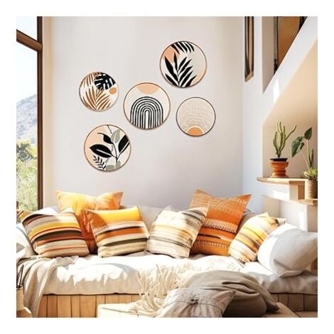 SHINING HOUSE Pieces Bohemian Wooden Wall Decor Modern Farmhouse Wall Decor Living Room Wall Hanging Decor for Wall Art Decor Living Room Farmhouse