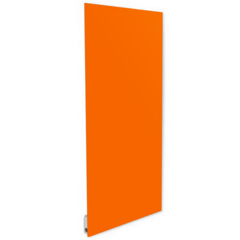 Radiateur electrique mural rayonnant extra plat 750W en verre orange