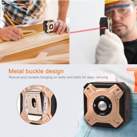 CCYKXA 50 Meter Lasermesswerkzeug Digitales Maßband Rot