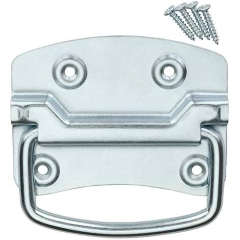 CCYKXA 1 Paar Kastengriffe (104 x 78 mm, Stahl, silberverzinkt), anschraubbarer klappbarer ...