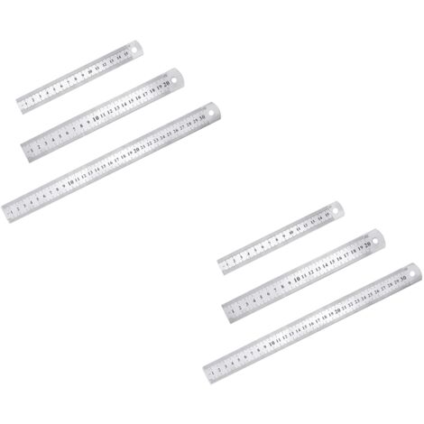 CCYKXA 6-teiliges Edelstahllineal, Präzisions-Lineal aus Metall ...