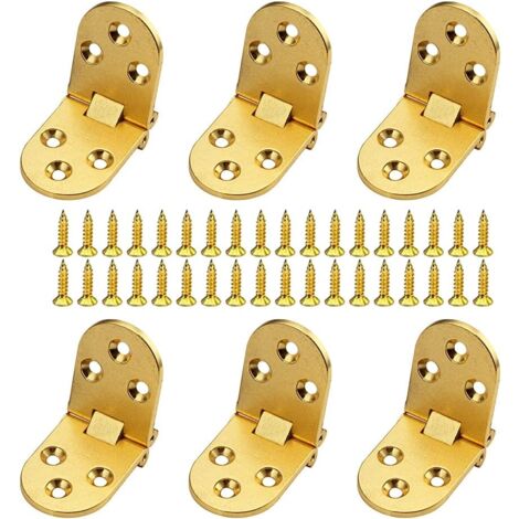 CCYKXA Folding Table Hinges, Brass Hinge, 6 Pieces Flat Hinge Folding ...