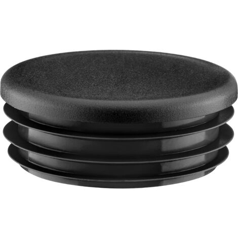 CCYKXA 40mm Round Tube Cap 4pcs Black