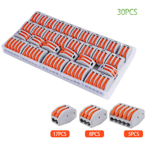 CCYKXA 30Pcs Quick Connect Terminals with Lever, Electrical Cable ...