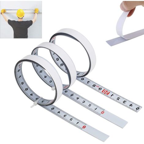 CCYKXA 3 Pieces Self-Adhesive Metric Ruler, Self-Adhesive Carbon Steel ...
