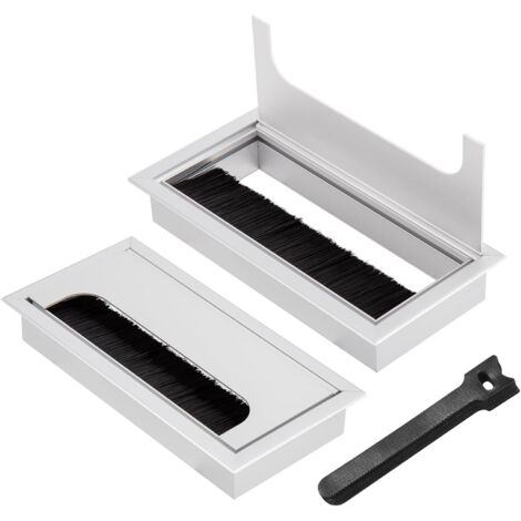 CCYKXA 2 Pieces Recessed Desk Cable Management, Cable Outlet for ...