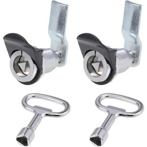 CCYKXA Triangle Cam Lock Long Keys Silver 2 Pack