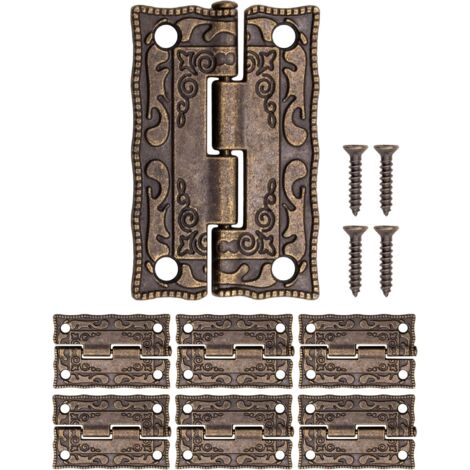 CCYKXA 6Pcs Mini Antique Metal Hinges, Iron Hinges, Classic Design, for ...