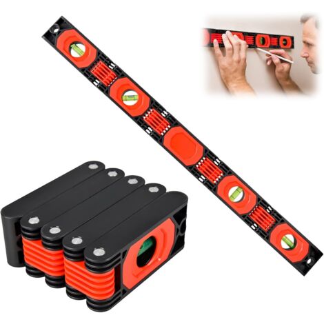 CCYKXA 60cm Foldable Magnetic Spirit Level, Mini Electrician Magnetic ...