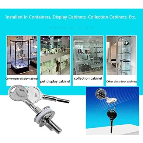 CCYKXA Glass lock, sliding glass door lock with key, display cabinet ...
