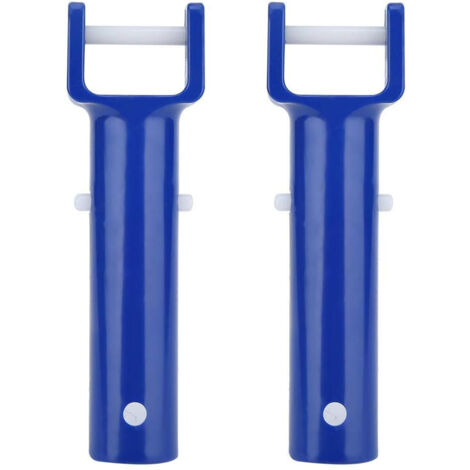 CCYKXA Pool Clip Handle, 2Pcs Blue Swimming Pool V Shape Clip Brush ...